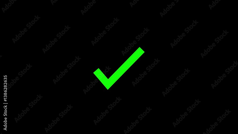Animation of the green circle check mark icon. Smooth and simple ...