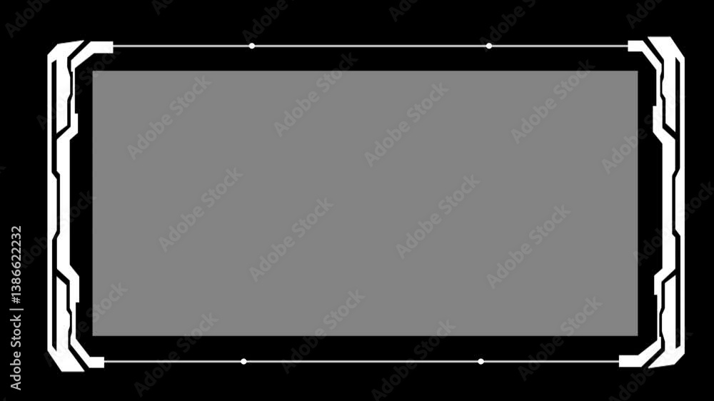 HUD, frame UI, GUI futuristic user interface screen animation. High ...