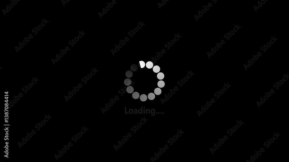 Overlay Loading or Progress Icon Indicator black Background, Loading Animation Loading download ...