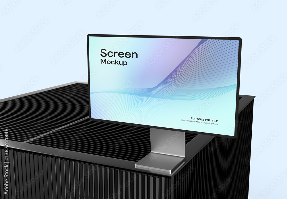 Monitor Display Mockup Stock Template | Adobe Stock