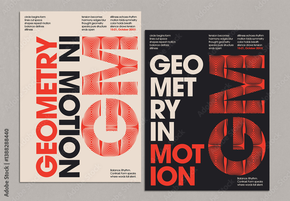 Art Movement Typography Poster Layout Stock Template | Adobe Stock