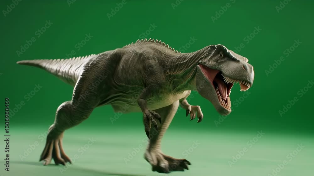 Realistic cgi animation of a tyrannosaurus rex running with mouth open ...