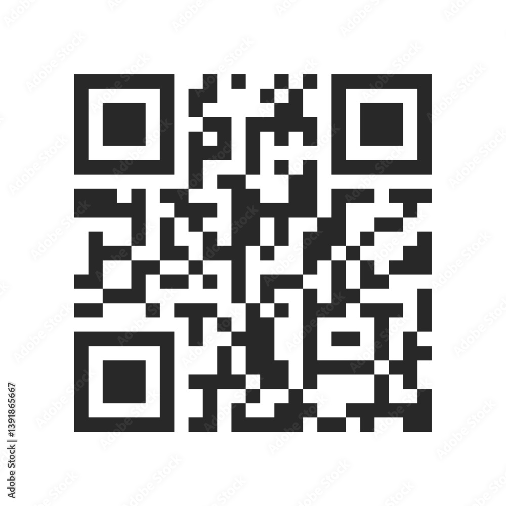 QR code icon transparent png. vector Stock Vector | Adobe Stock
