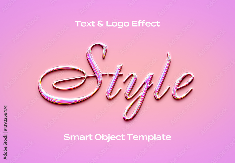 Modern Clean Text Logo Style Effect Mockup Logotype Template Shape ...