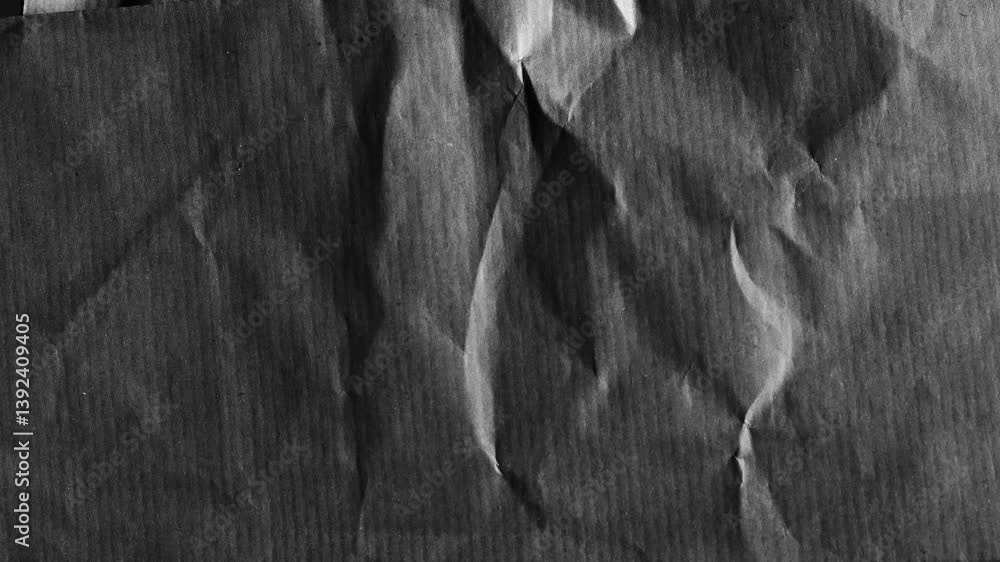 Crumpled paper texture. Stop motion. Seamless loop. Grunge paper ...