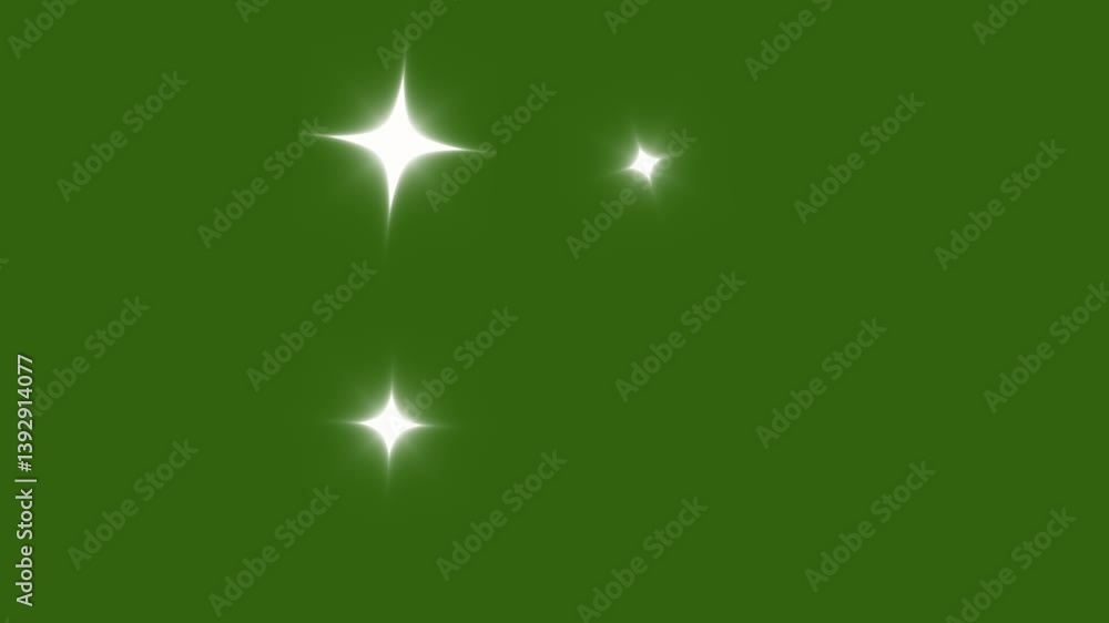 Retro Vector Stars Blinking Glittering Night Sky Animation. Bright ...