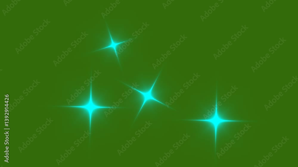 Star Shine Effect Twinkle Animation with Transparent Background. Bright ...