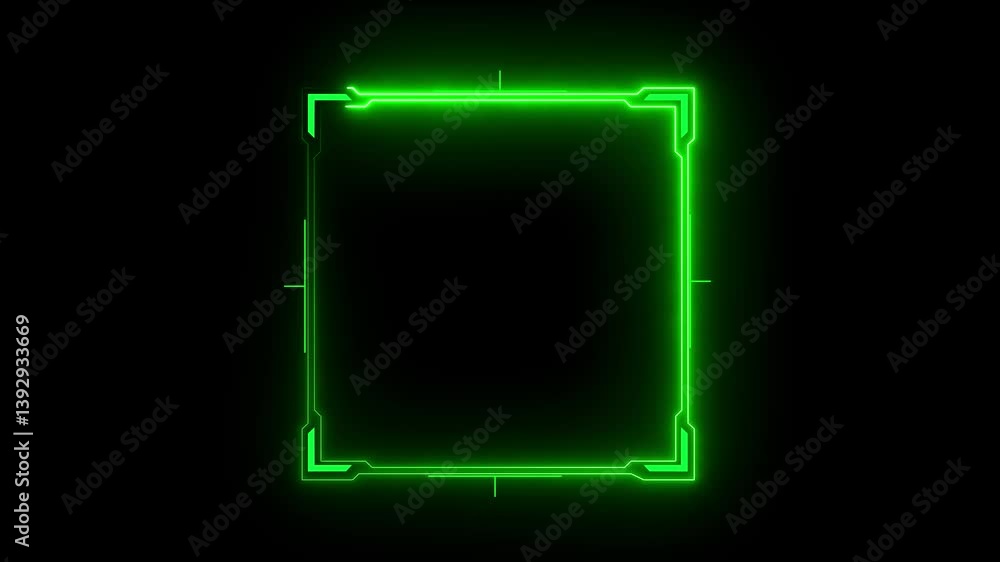 Looping Square Hud UI Radar Display Target Scanning & Tracking ...