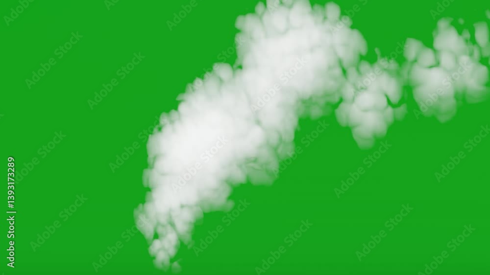 A realistic green screen render of 3D smoke animation burning flames ...
