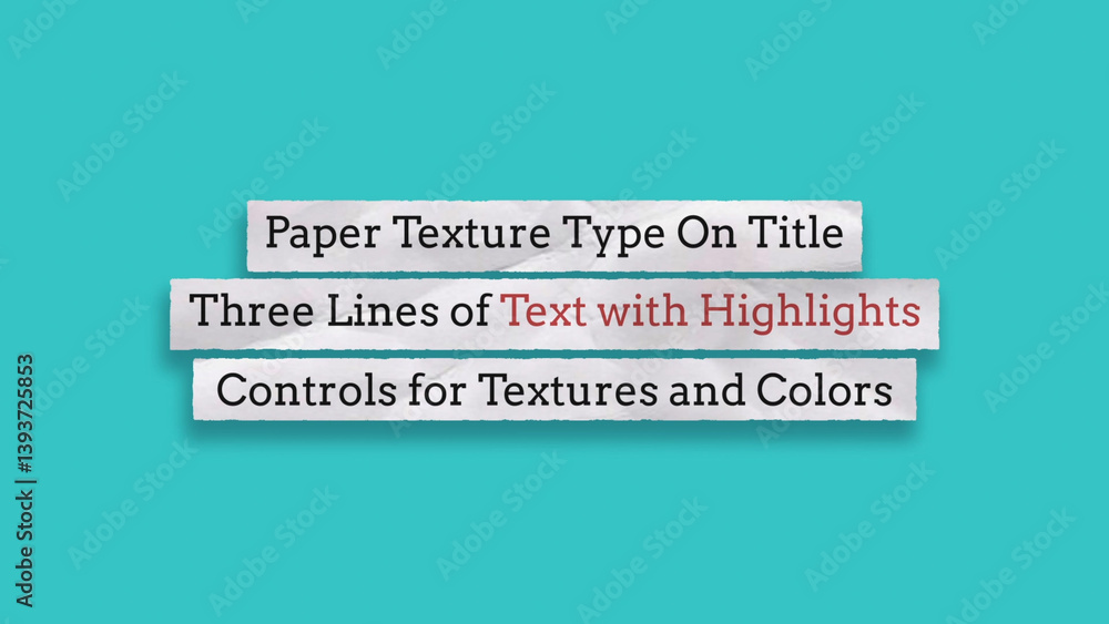 Type On Paper Texture Titles Stock Template | Adobe Stock