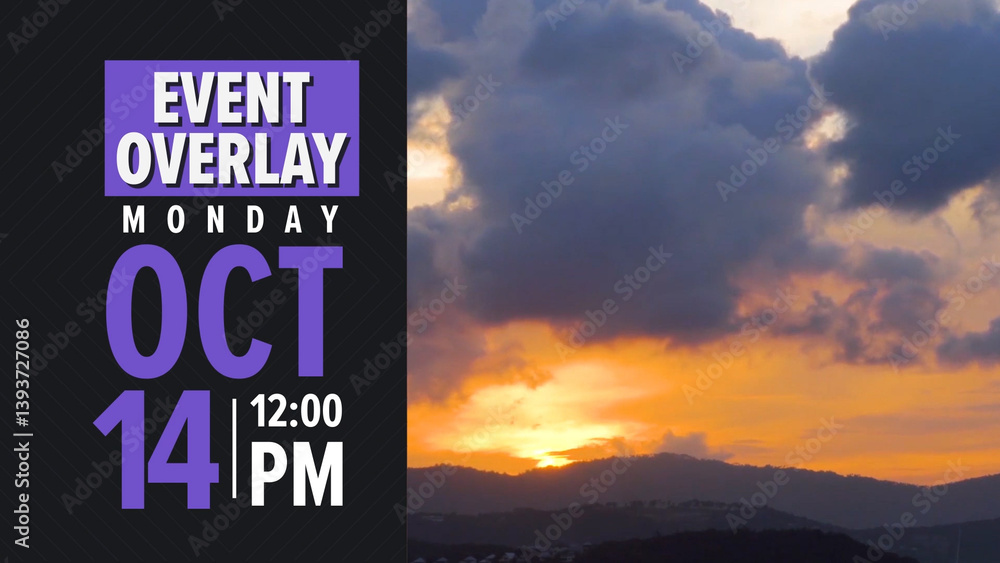 Event Announcement Overlay Titles Stock Template | Adobe Stock