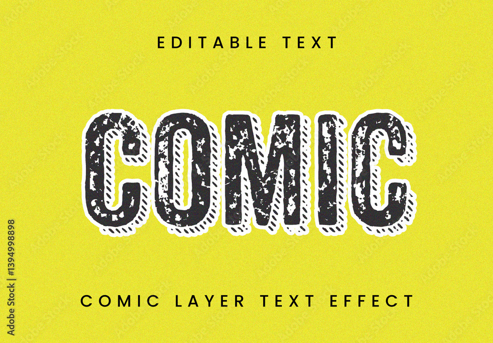 Comic Layer Style Text Effect Design Stock Template | Adobe Stock