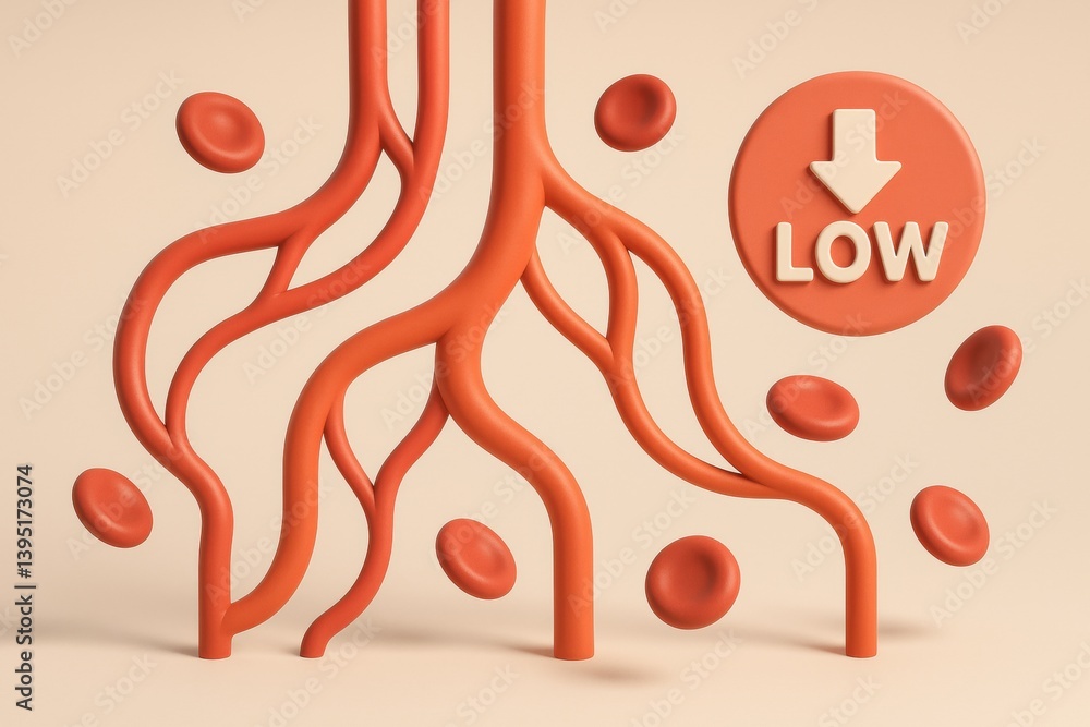 Poster Low Blood Pressure Illustration: An illustrative representation ...
