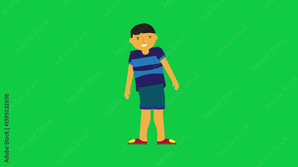 Animated left eye close Reaction with Smile and pose Loop animation ...