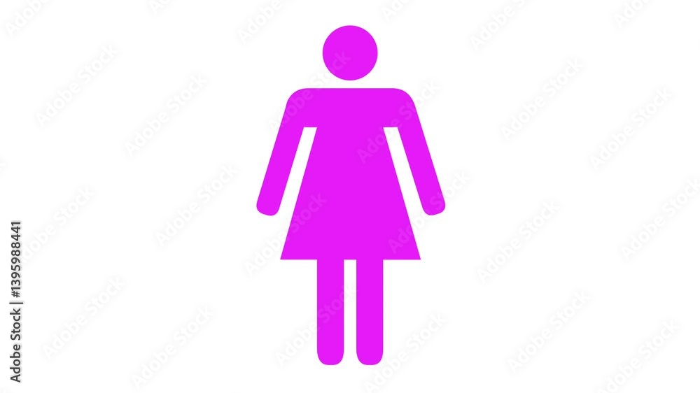 Looping Transgender Animation Of Male Gender Symbol Changing To Female ...