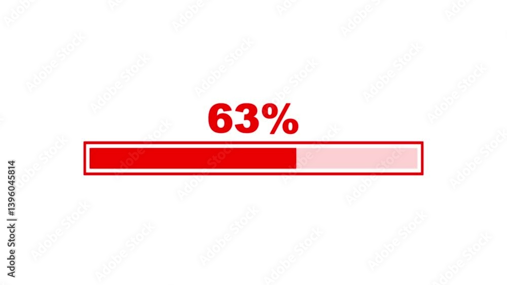 HUD 63% progress loading bar stuck. Animation percentage diagrams ...