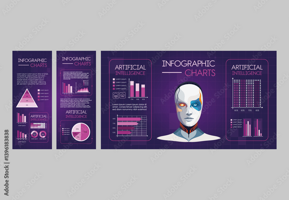 Purple Artificial Intelligence Infographic Ai Charts Technology Layout ...
