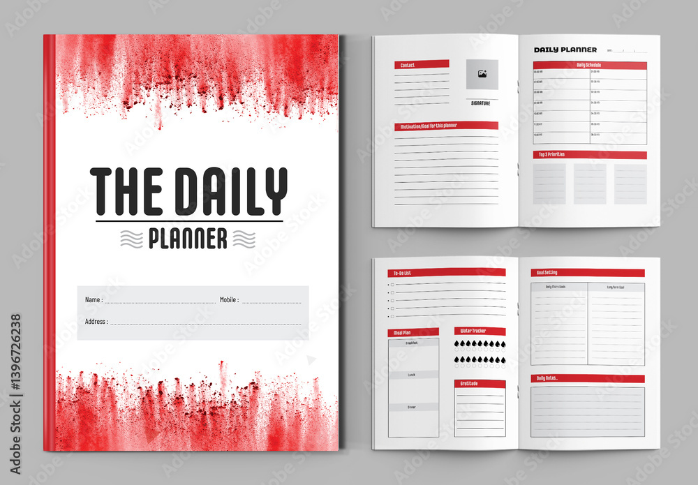 Daily Planner Design Layout Stock Template | Adobe Stock