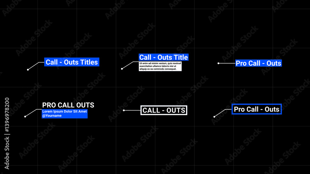 Call - Outs Titles Stock Template | Adobe Stock