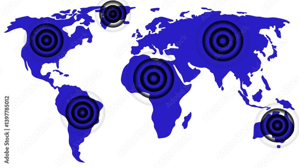 World Map Full Background. social network diagram on a world map ...