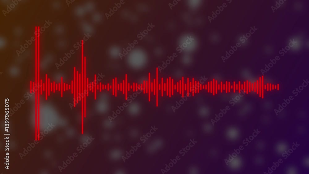 music sound wave or audio waveform on a black background. Audio ...