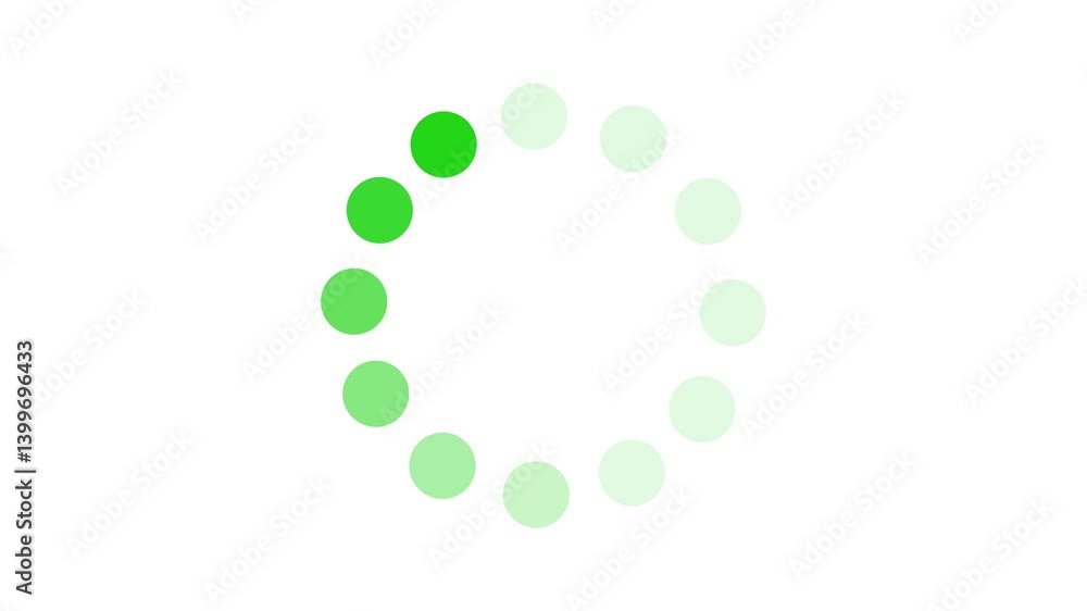 green dots spinning animation loading and buffering icon animation-looped Loading circle ...