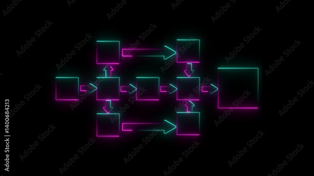 Video „businessman show diagram algorithm flow, organigram, and hierarchy scheme. design ...