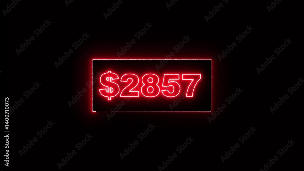 3K dollar counter animation. 3K counting animation. Counting money and ...