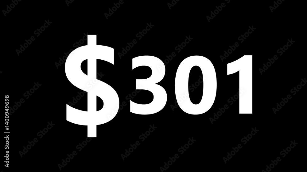 100 to $500 Dollars Animated Money Number Counter from Grand Animated ...