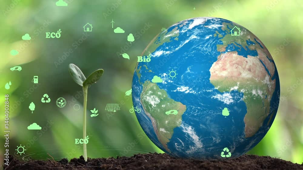 Video „Environmental technology concept. Sustainable development goals ...