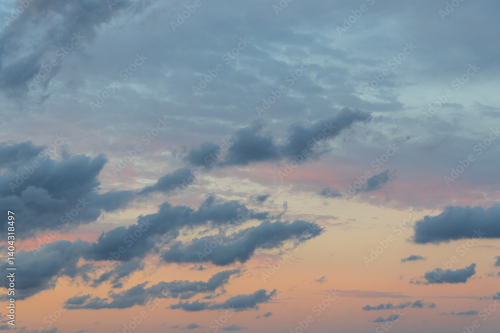 Poster Cloudy sunset sky with a bit of colour. – Wall Art | UkPosters