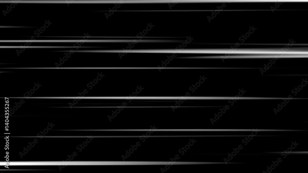 Horizontal line motion graphic with alpha channel. Radial speed or ...