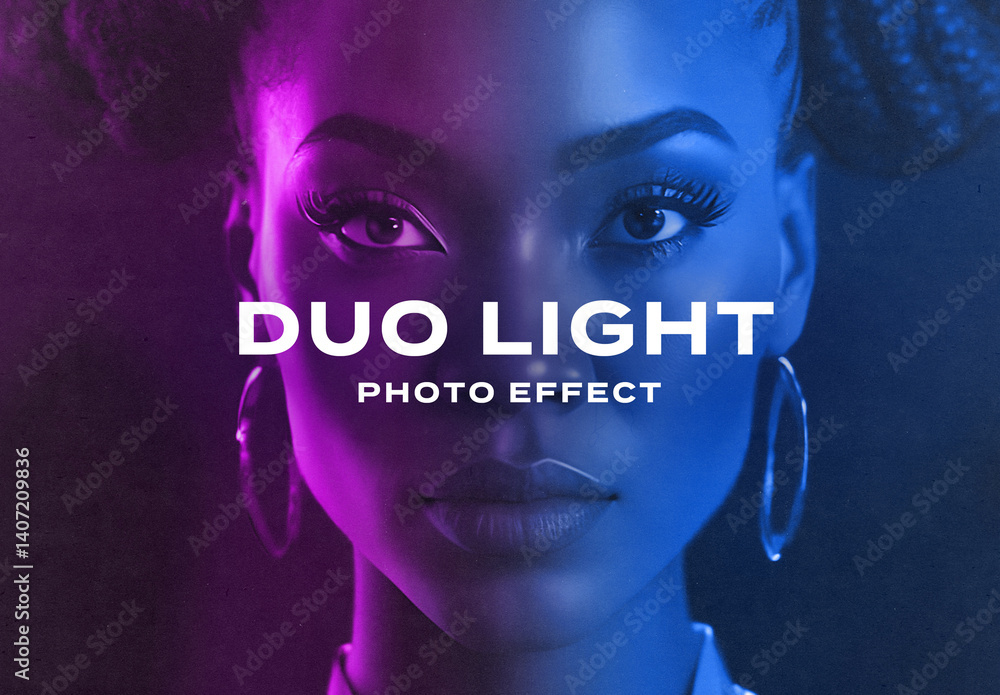 Dual Color Duotone Gradient Double Light Photo Effect Paper Texture ...