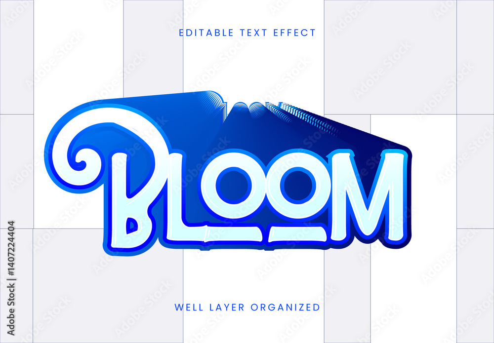 Bloom Text Effect Design Template Stock Template | Adobe Stock