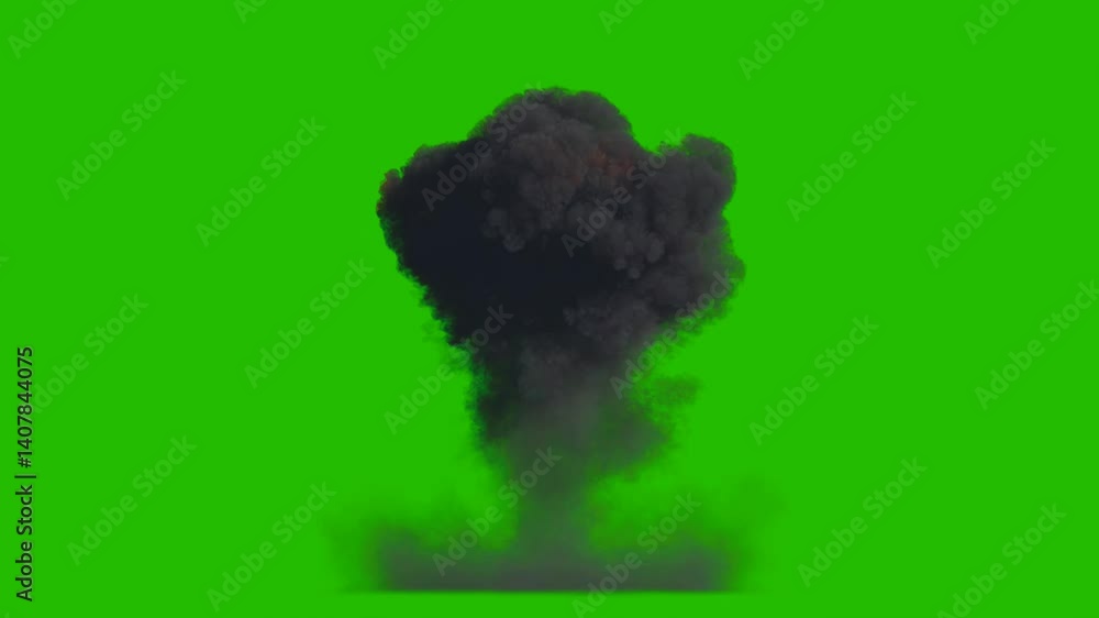 Nuclear atomic bomb explosion VFX with smoke, realistic 3D fire and ...