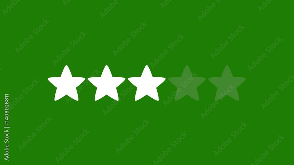 3 Rating stars, icon, animation, Three star, Simple motion, animation ...