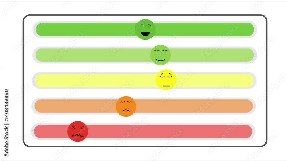 Stockvideo Animated design of the Emotion Scale: How to express your ...