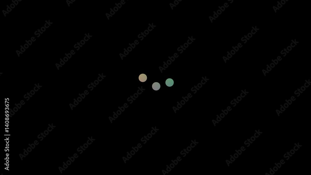 dots bar loading progress animation. indicator preload animate. . Line of dots hopping outline ...