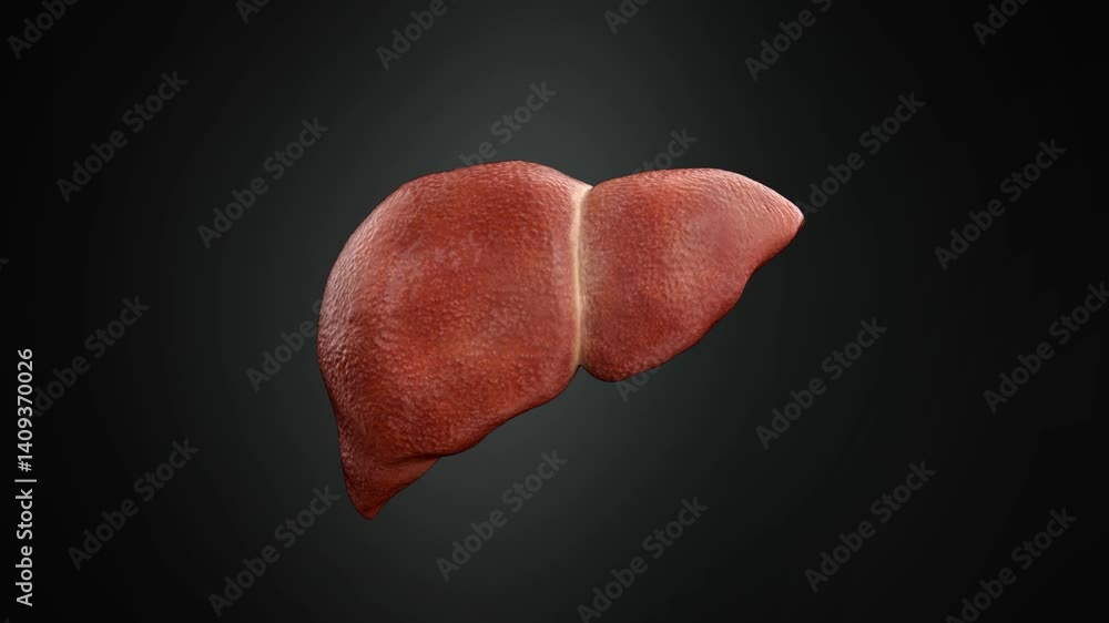 Hepatitis lesions, liver changes from normal to hepatitis, liver ...