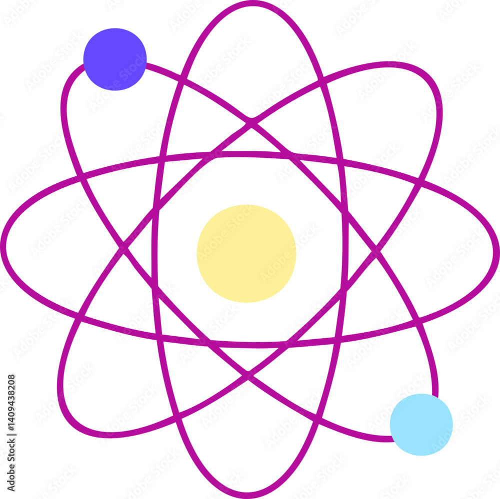 Plagát 원자, 기호, 과학, 분자, 핵, 화학, 아이콘, 구면, 전자, 기술, 3 차원, 중성자, 성분, 물리학, 동그라미, 궤도, 공, 원자핵, 도안 – Obraz ...