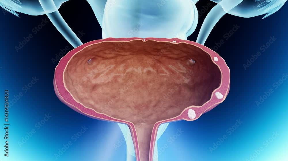 Urology bladder anatomy, bladder stone formation process, male ...
