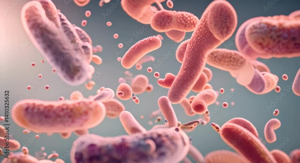 Micro bacterial Bacteria Colony Microbiome and Bacteria inside ...