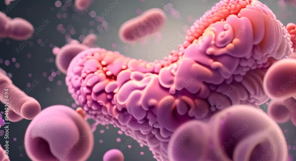 Micro bacterial Bacteria Colony Microbiome and Bacteria inside ...