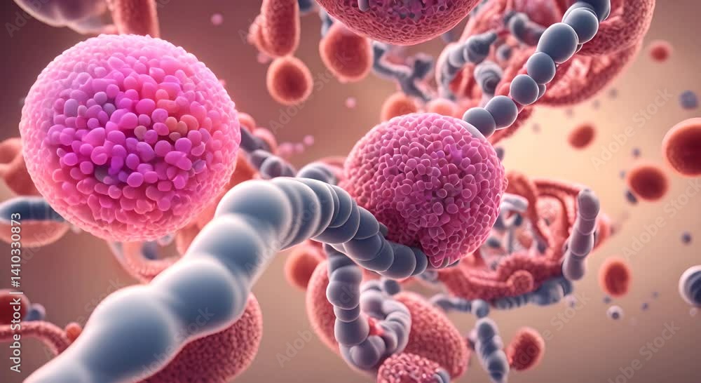 Micro bacterial Bacteria Colony Microbiome and Bacteria inside ...