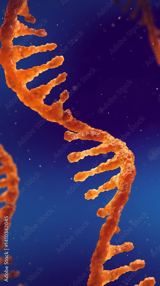 mRNA vaccine research. Single strand ribonucleic acid (RNA) molecule ...