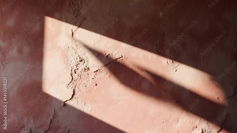 Textured red pink plaster wall surface. Abstract solid background with ...