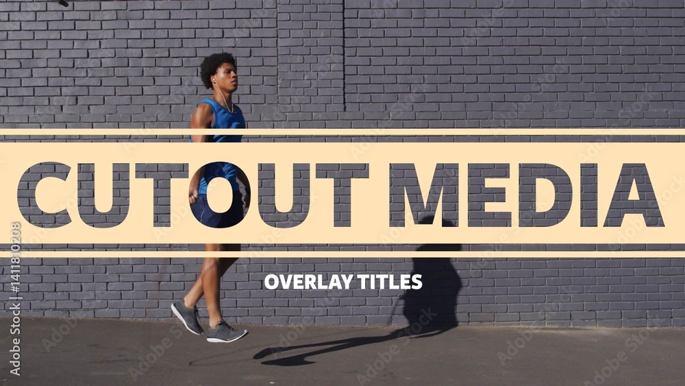 Cutout Media Overlay Titles Stock Template | Adobe Stock