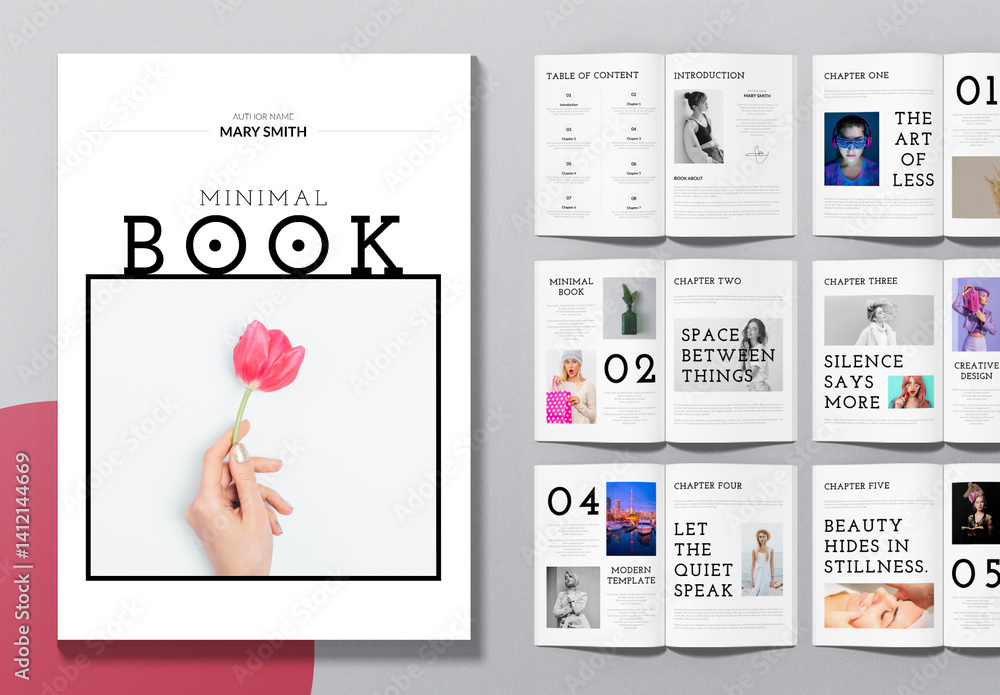 Minimal Book Template Layout Stock Template | Adobe Stock
