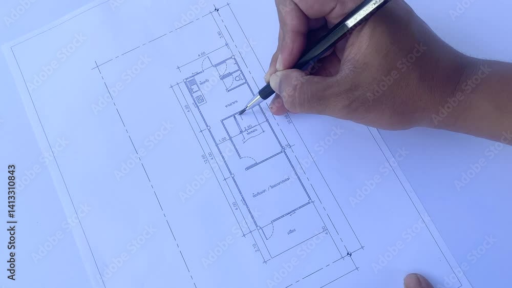 architecture blueprint plan home detail drawing sketch construction ...