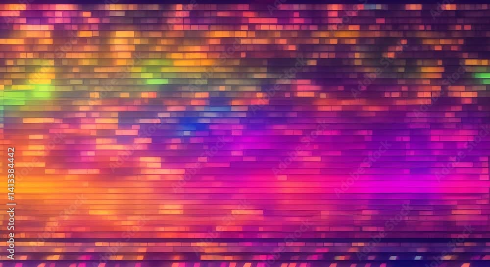 Abstract pixel retro 8bit neon pink rgb video game glitch noise texture ...